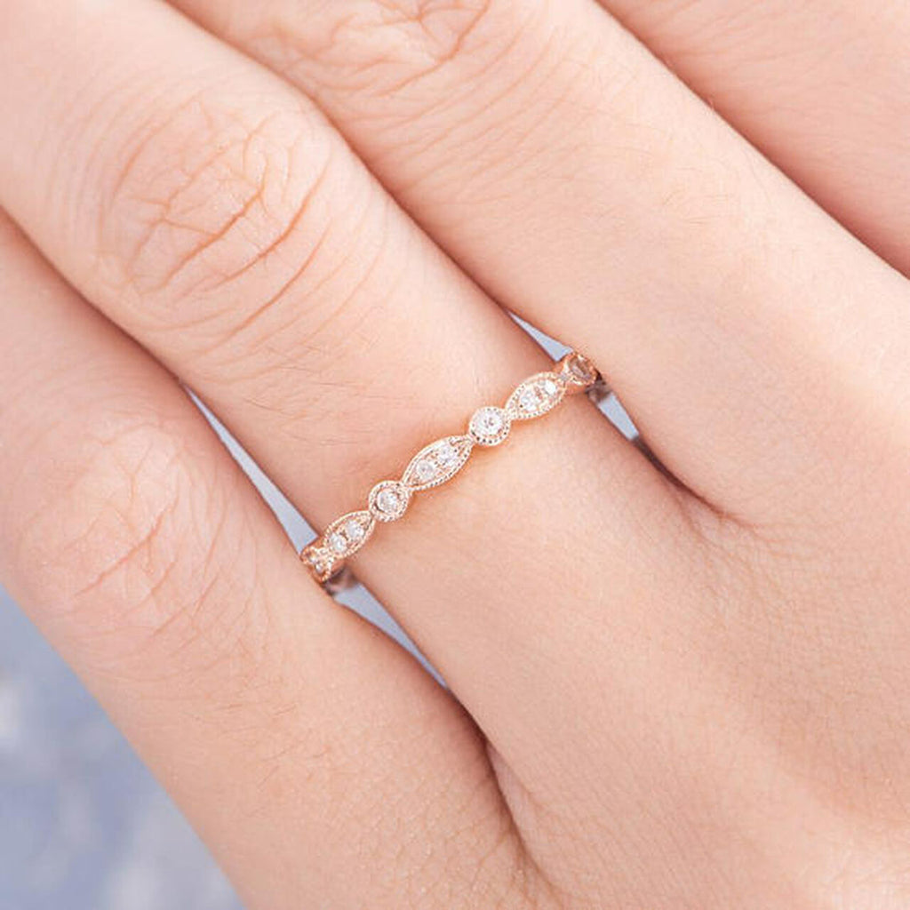 Round Brilliant Cut Full Eternity Matching Wedding Band – Darby ...